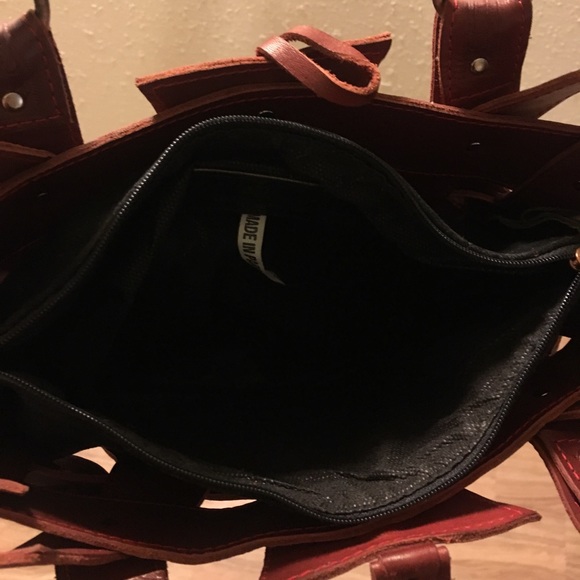 Bags | Rare Find Ruby Red Handtooled Vintage Purse | Poshmark